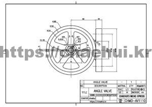도면작도 실습도면 - 앵글밸브(ANGLE VALVE) - ChaeHui - 채희