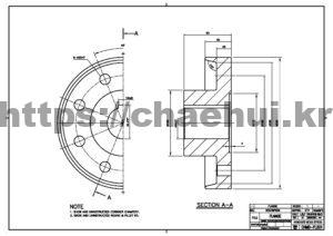도면작도 실습도면 - FLANGE(플랜지) - ChaeHui - 채희